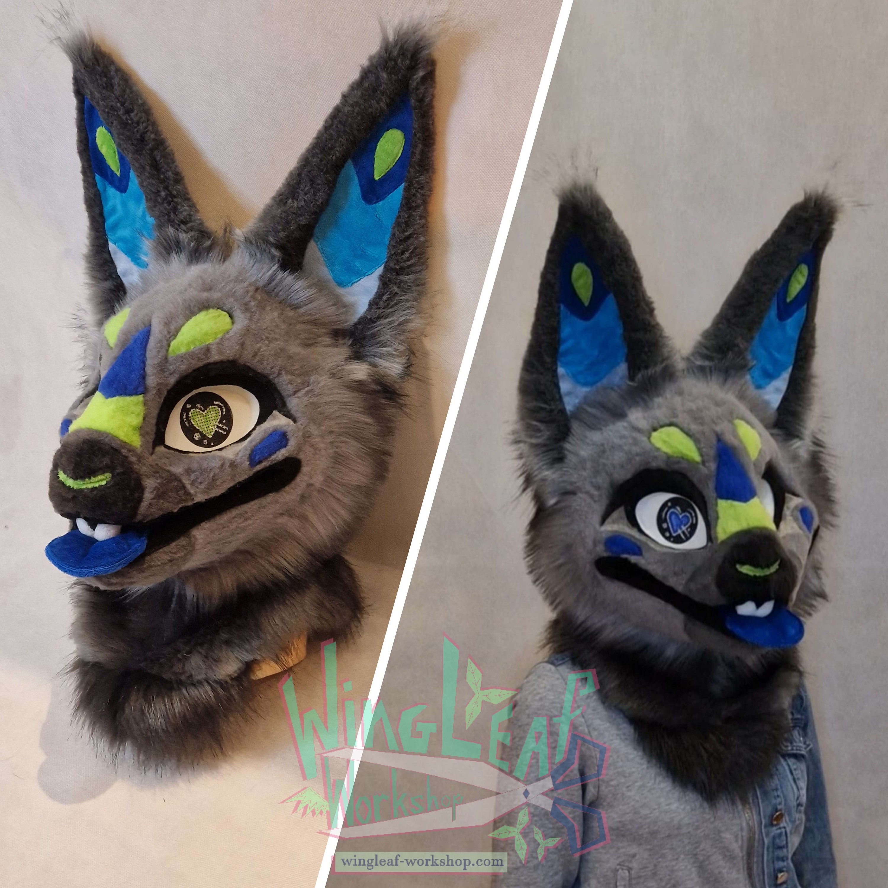 Bunny/ Hare / Rabbit Cute Toony Fursuit Premade Only Head or With Feet Paws, Magnetic Tongue ...