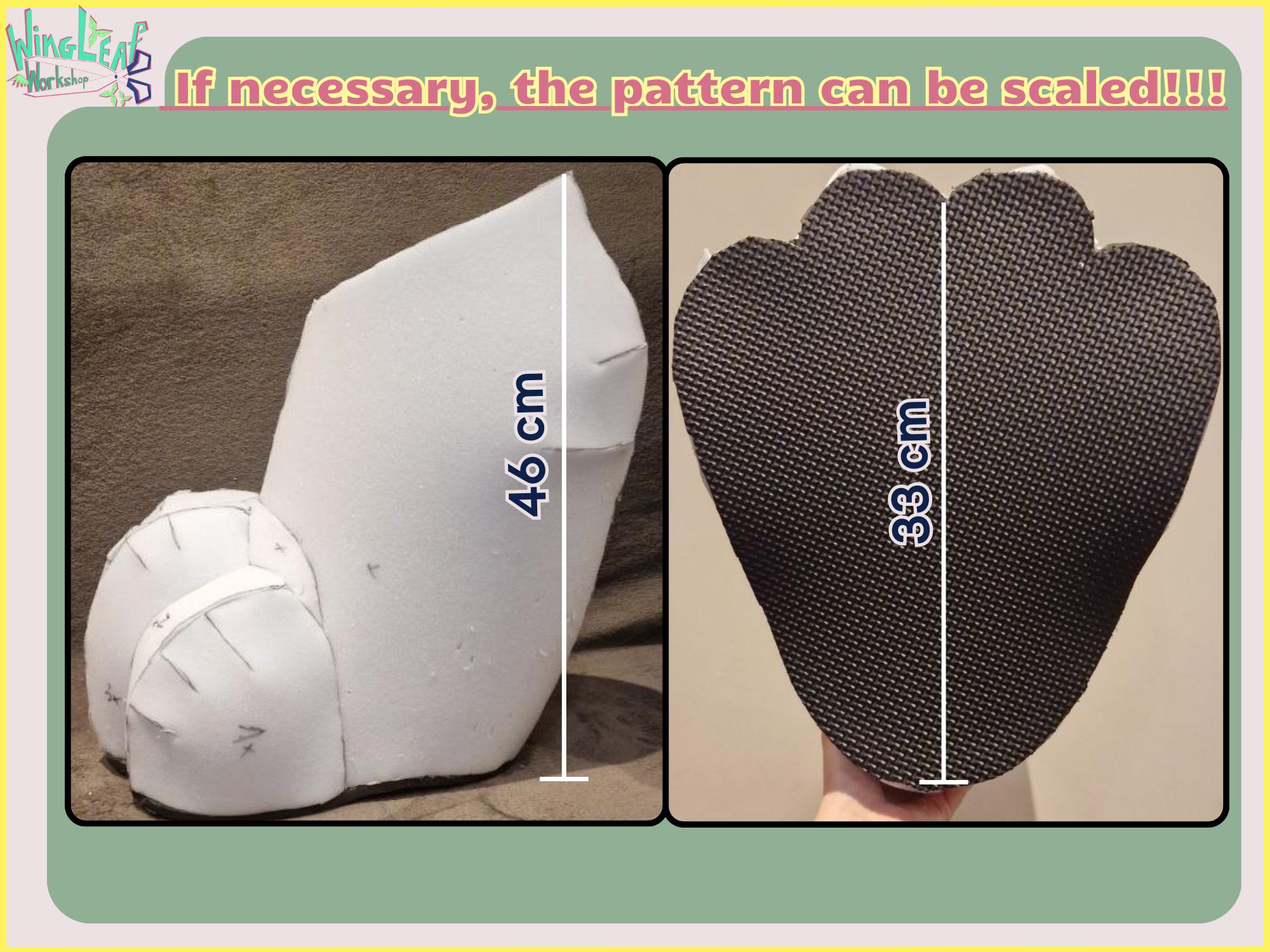Digitigrade Fursuit Feetpaws Base PDF Pattern + Detailed Guide | Cute ...