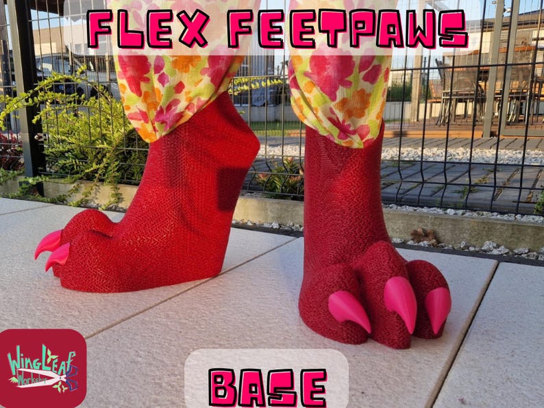 Ultra Slim 3 Toes Digitigrade Fursuit Feetpaws Base – Soft Flex TPU ...
