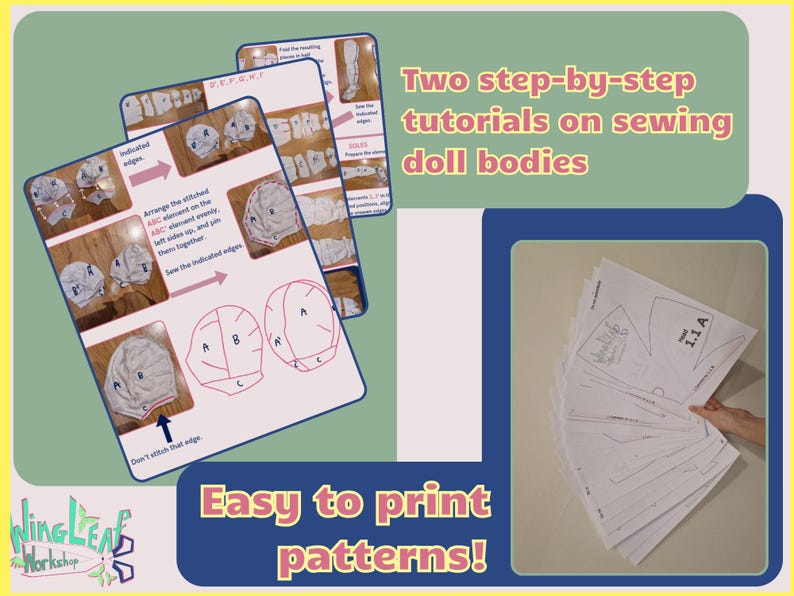 Plush BUNDLE Female + Male HUMAN SIZED Doll Bodies Pdf Pattern ...