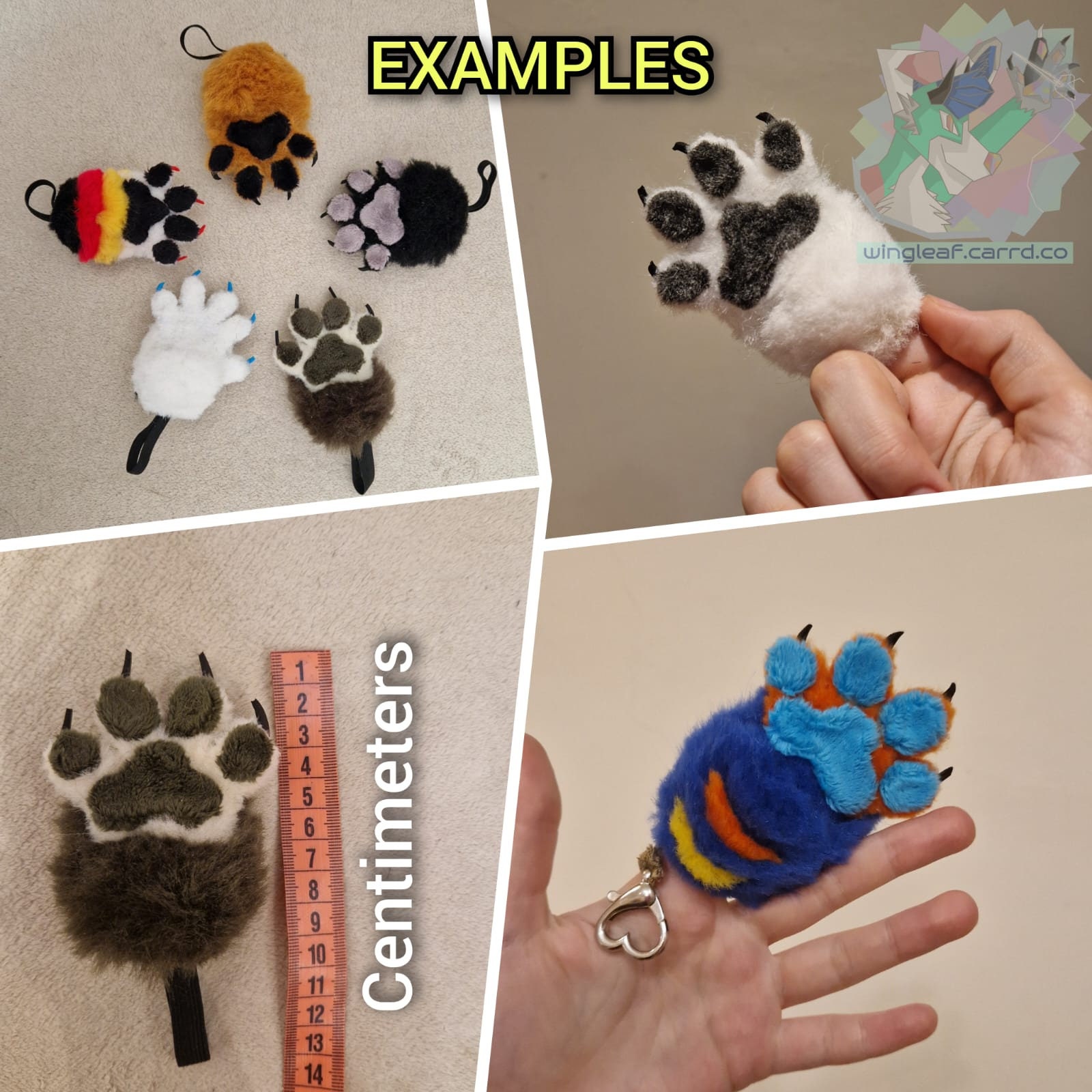 Custom Mini Fursuit Cute Paw, Keychain, Paws, Cat, Dog, Commission ...