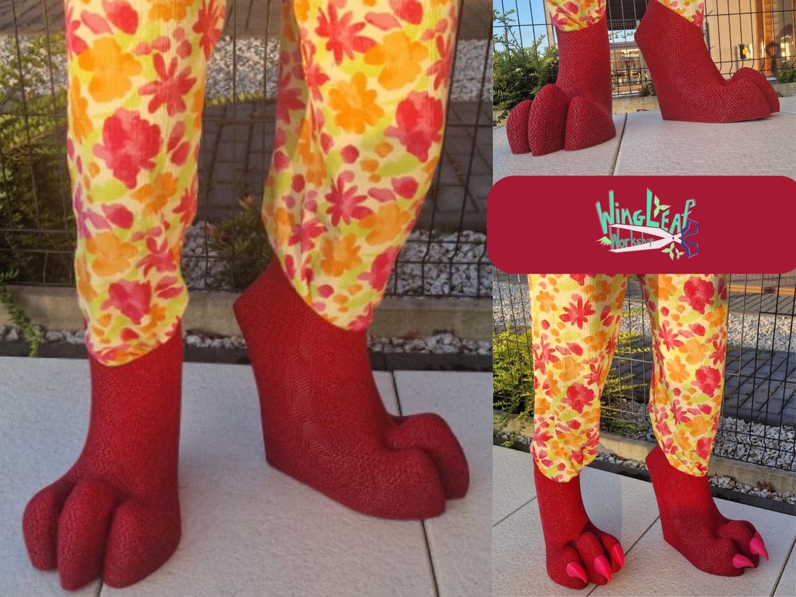 Ultra Slim 3 Toes Digitigrade Fursuit Feetpaws Base – Soft Flex TPU ...