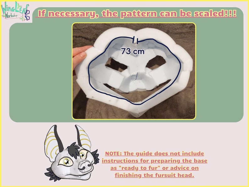 Opossum, Possum, Bat Fursuit Toony Smiling Head Base PDF Pattern ...