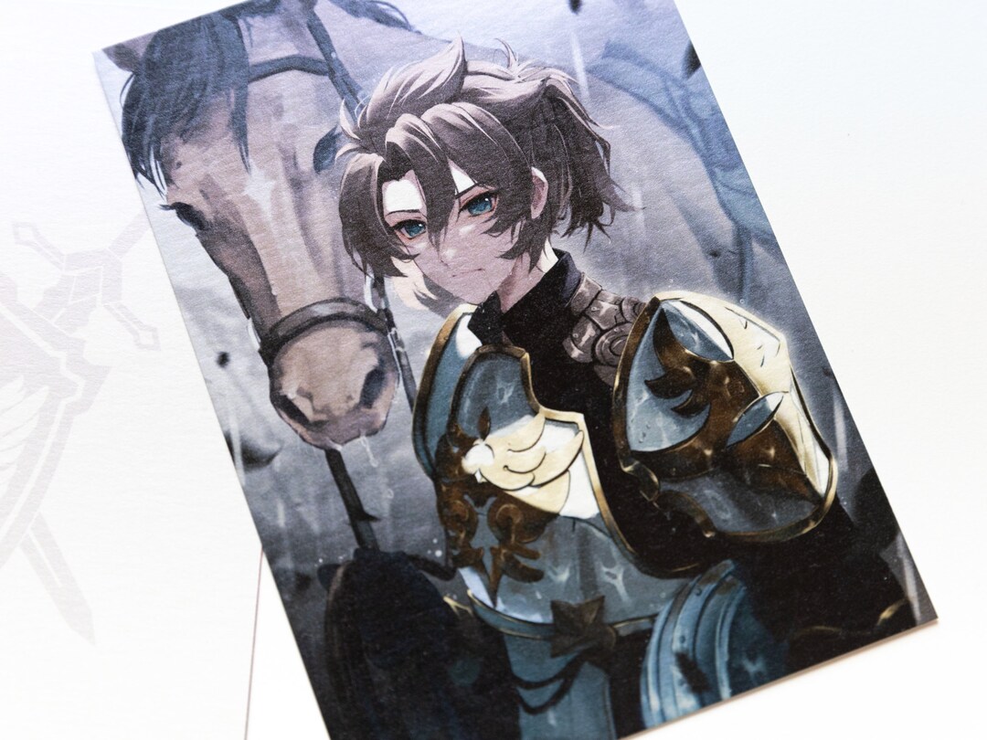 Genshin Impact - Albedo Knight of Favonius DIN A6 Metallic Effect Art Print - Etsy