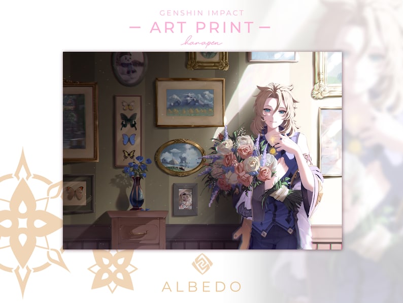 Genshin Impact Albedo Birthday 2022 Art Print - Etsy