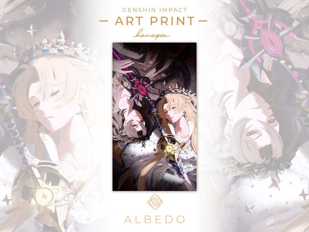 Genshin Impact Albedo Sun/moon Prince Art Print - Etsy