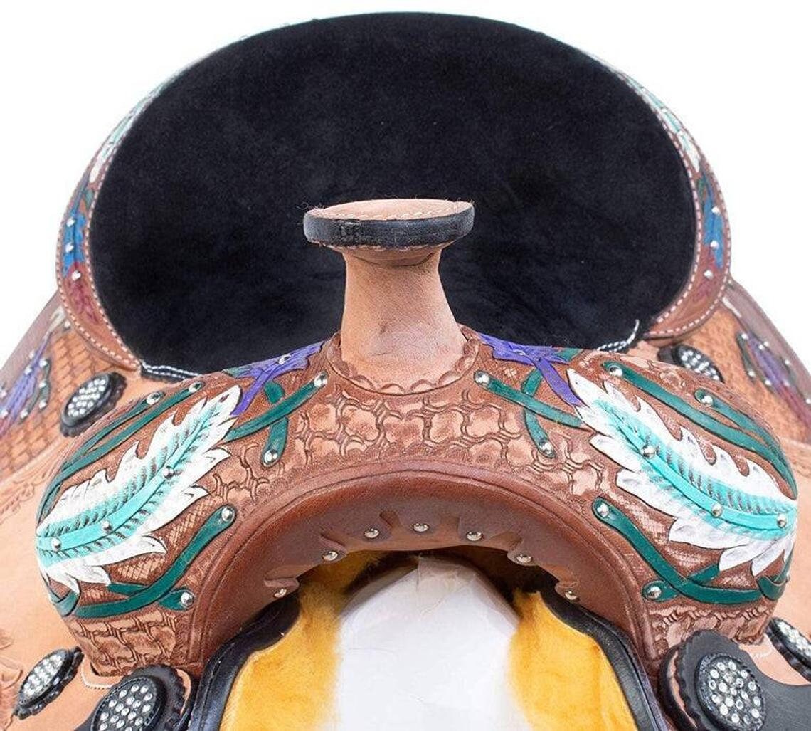 Wings Barrel Racing Sattel Set Western ShowLeder Pferd Tack Set - Etsy.de