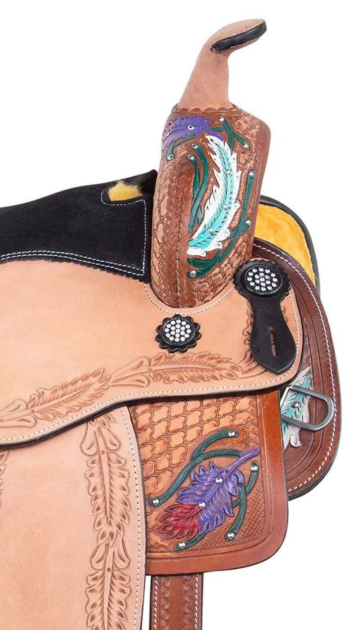 Wings Barrel Racing Sattel Set Western Show Leder Pferd Tack | Etsy
