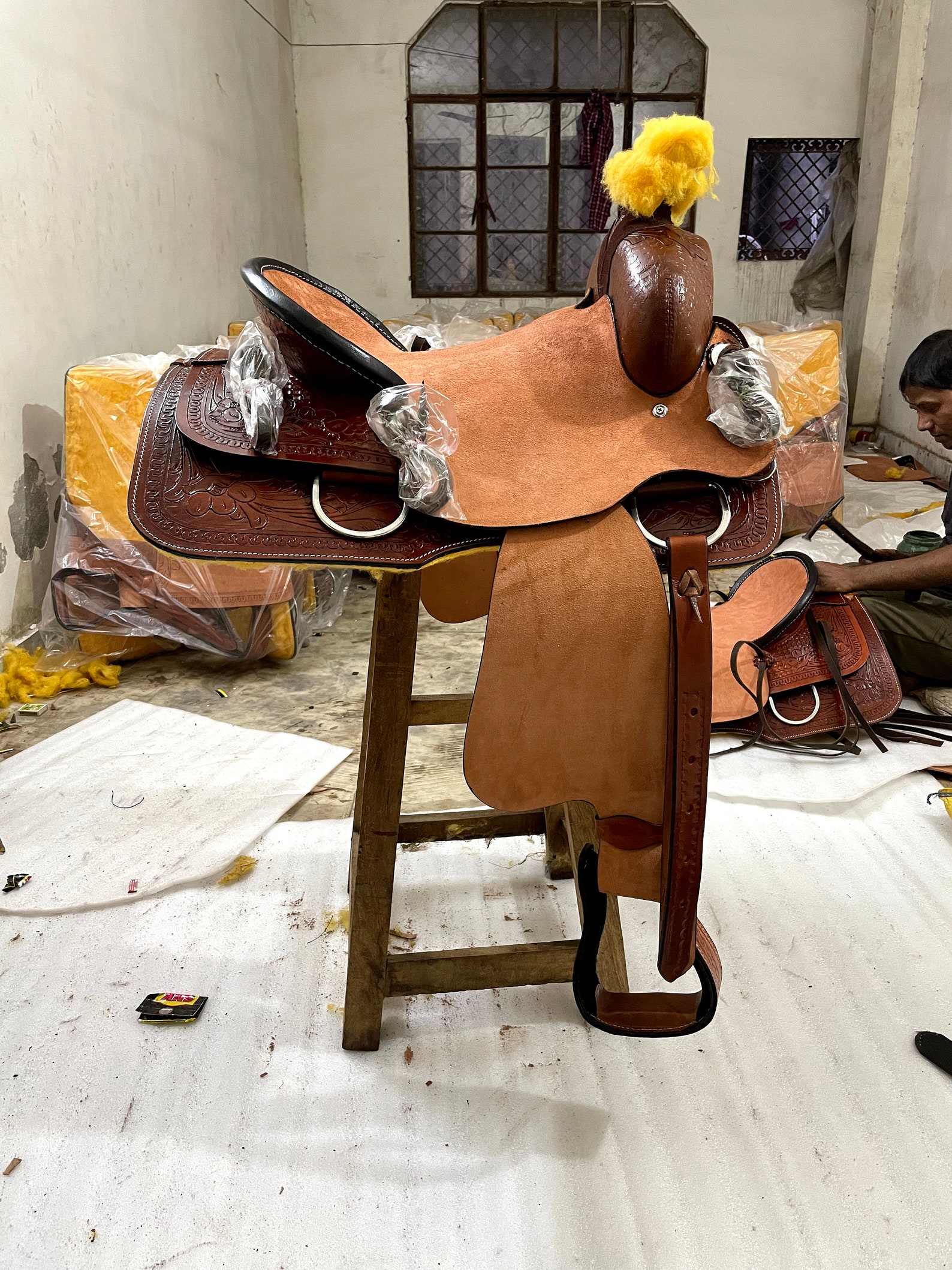 New Western Horse Ranch Saddle 15 16 17 18 With Matching Tack Set Free ...