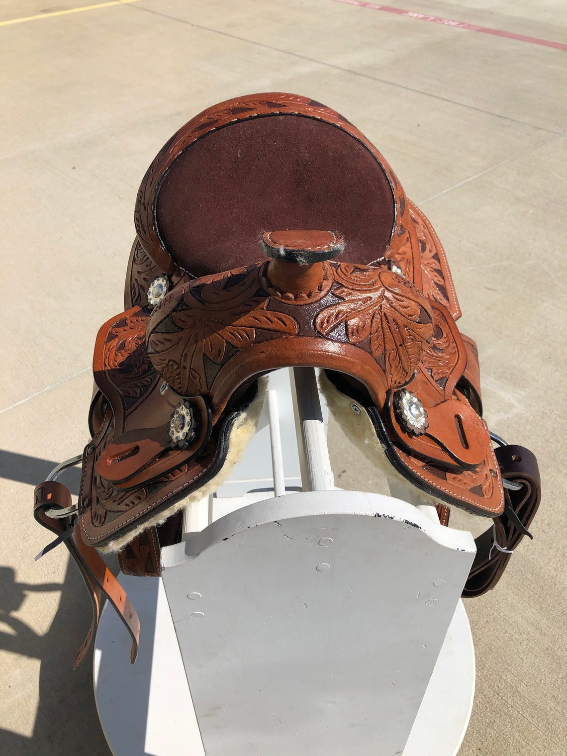 Kids Western Horse Barrel Saddle Horse Floral Tooled Leather 8 - Etsy