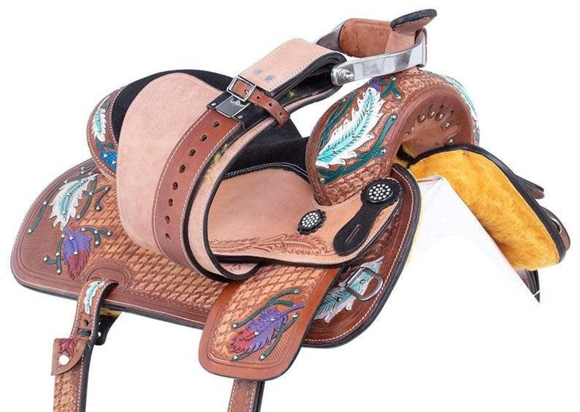 Wings Barrel Racing Sattel Set Western ShowLeder Pferd Tack Set - Etsy.de