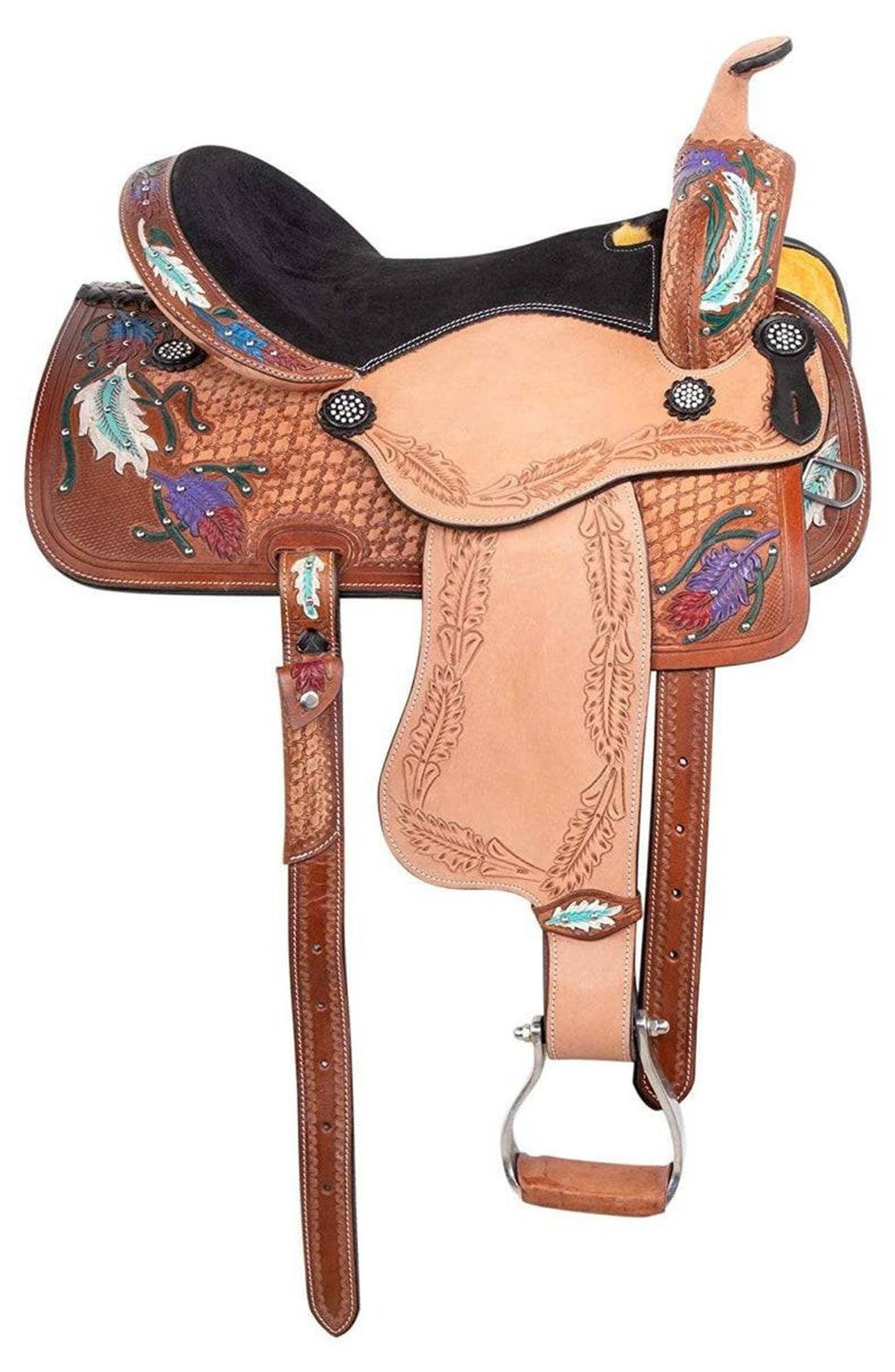 Wings Barrel Racing Sattel Set Western ShowLeder Pferd Tack Set - Etsy.de