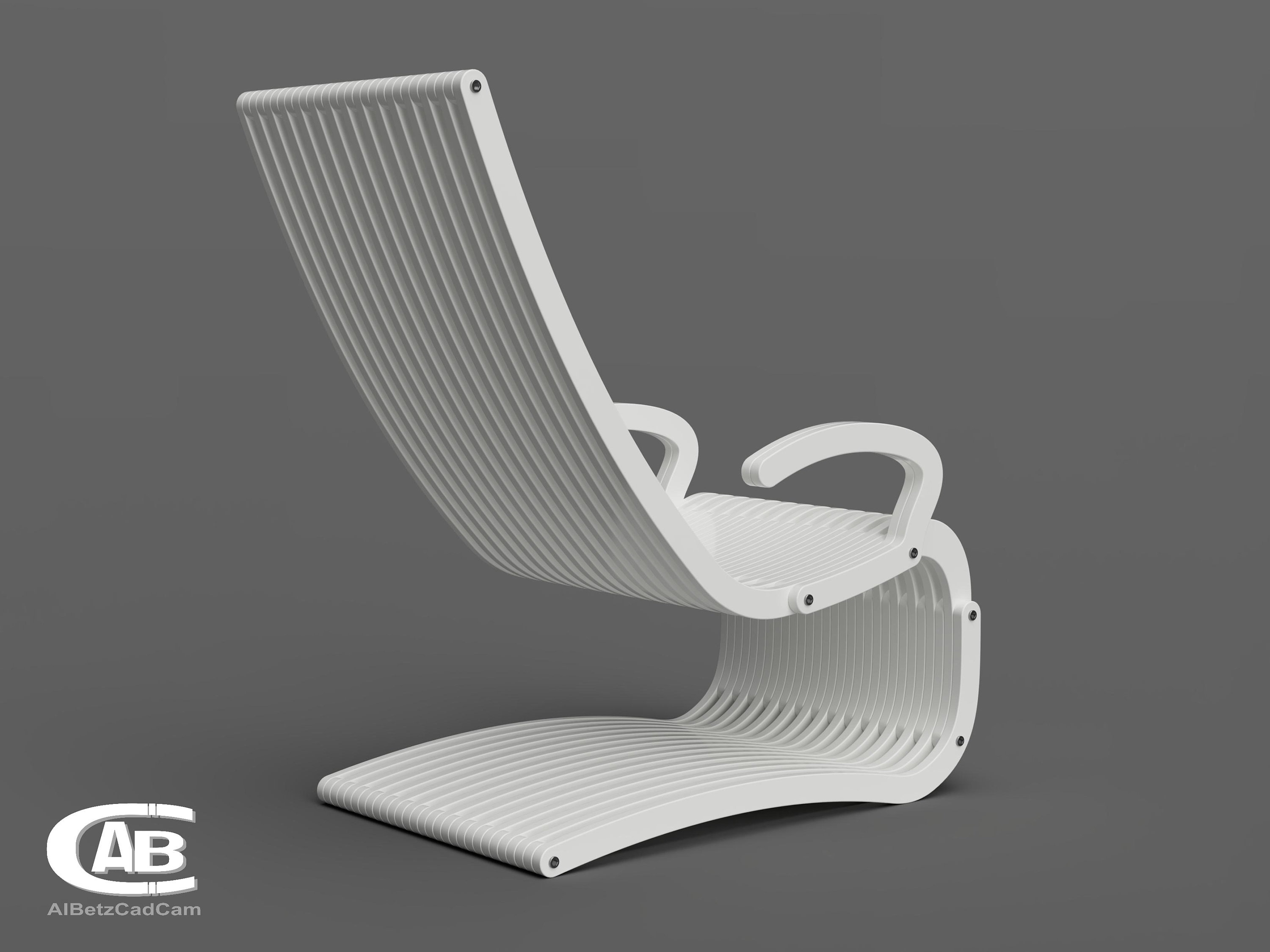 Parametric Chaise Lounge – Digital CNC & Laser Cutter File – Modern ...