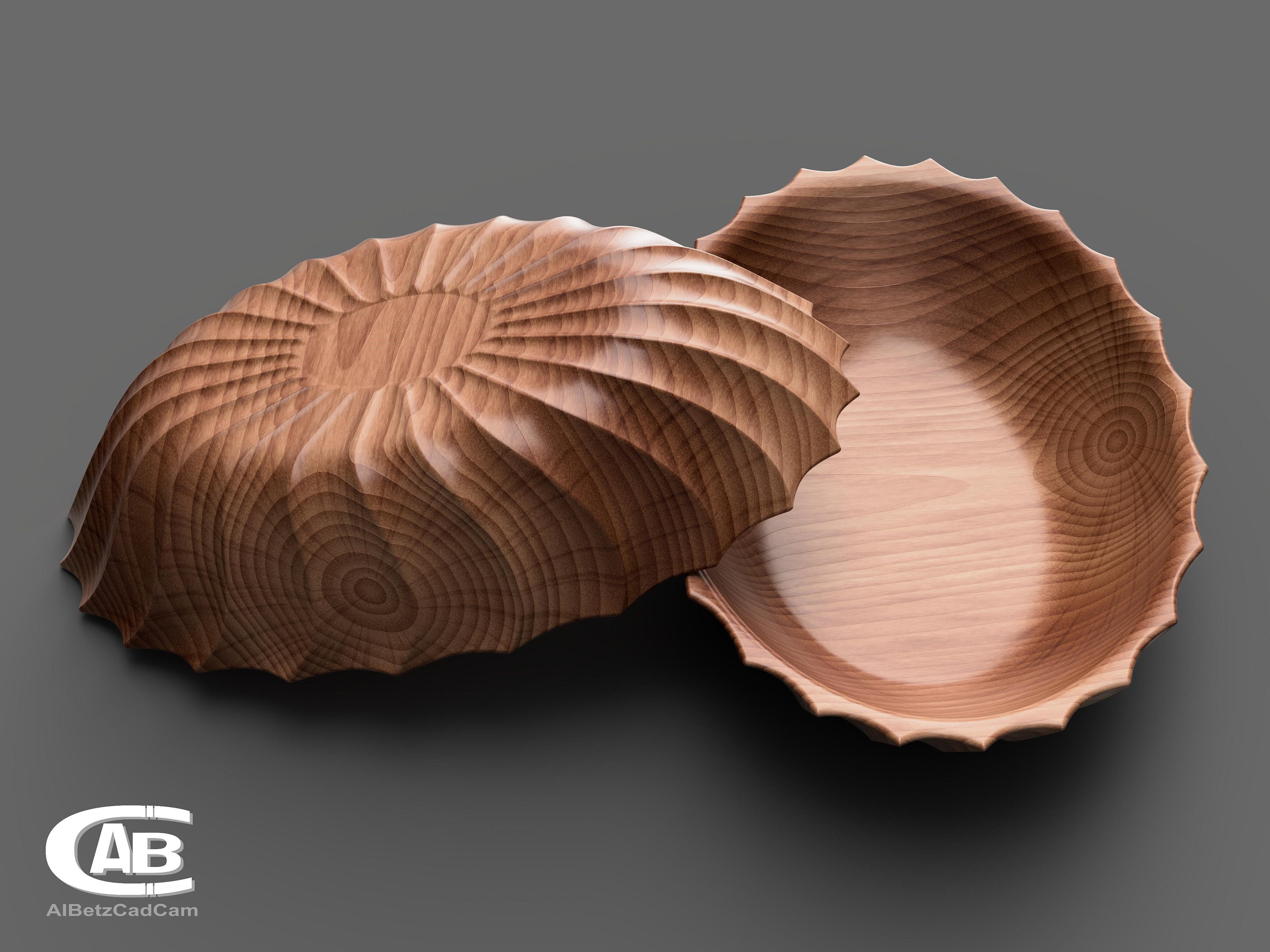 3D Model Wooden Shell Bowl – CNC STL File for Decorative Bowl - Etsy