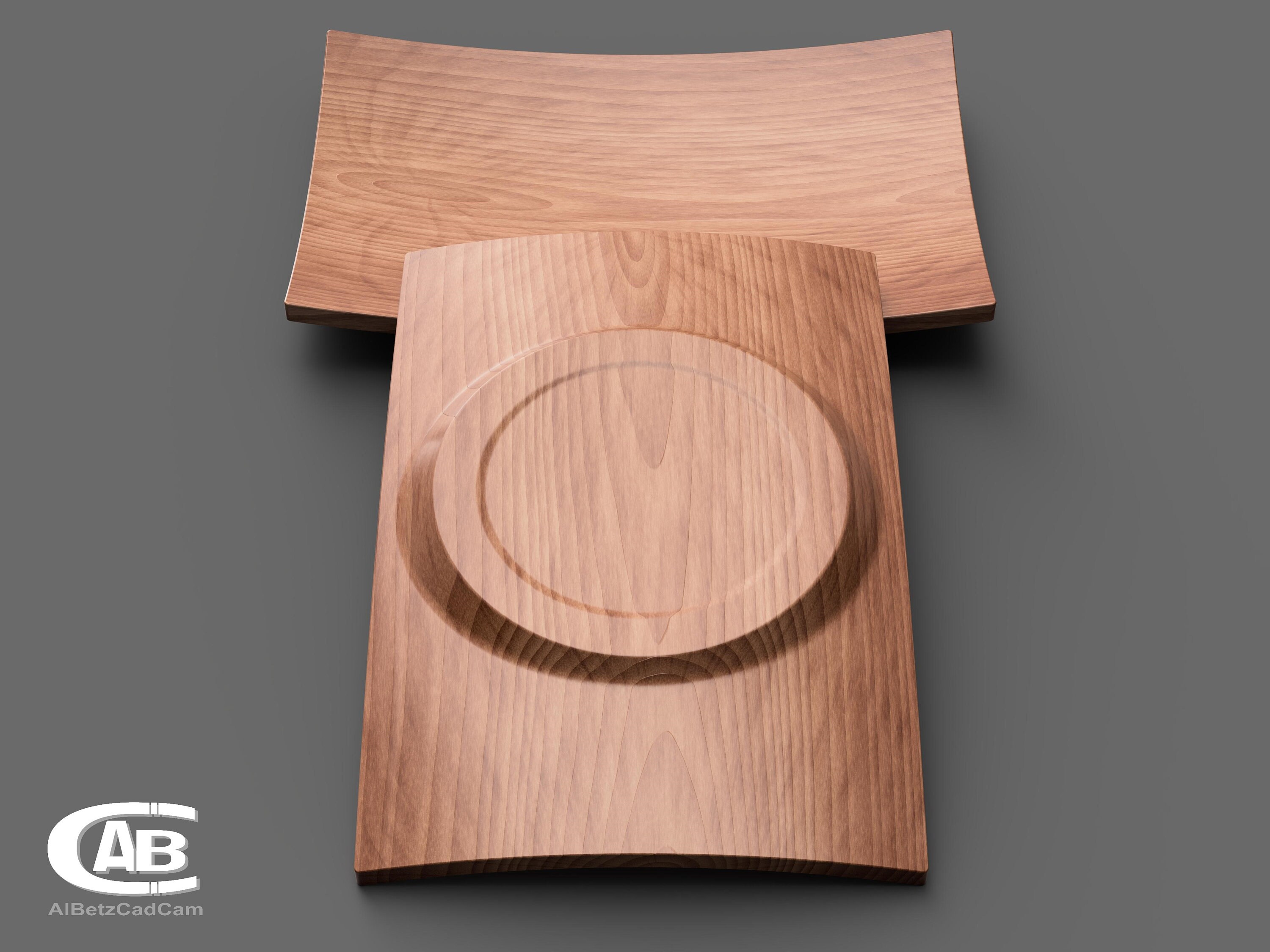 Elegant Wooden Bowl – Rectangular Design – Unique 3D Model for CNC & 3D ...