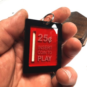 INSERT COIN Retro Arcade Keychain 80s 90s Nostalgia Coin Op - Etsy