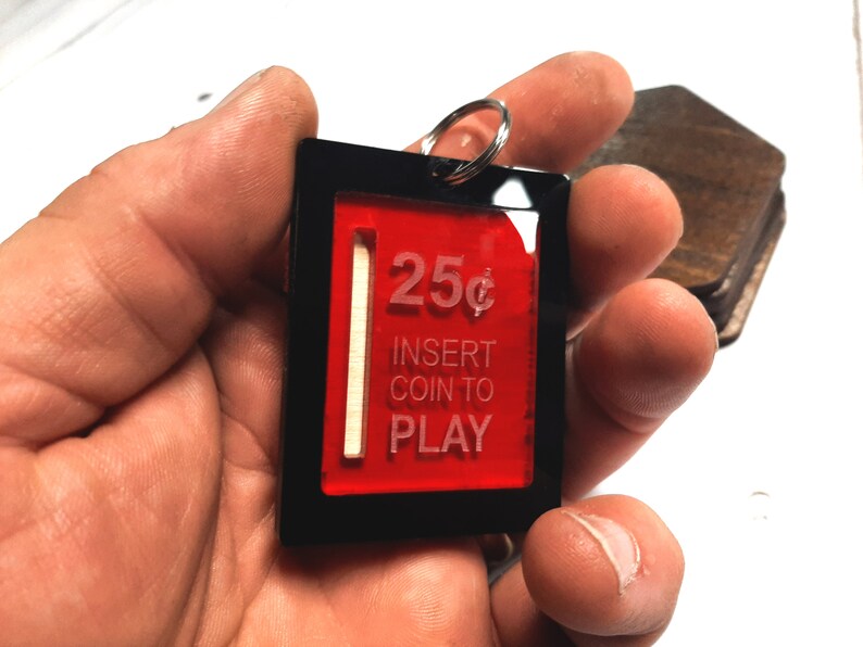 INSERT COIN Retro Arcade Keychain 80s 90s Nostalgia Coin Op - Etsy