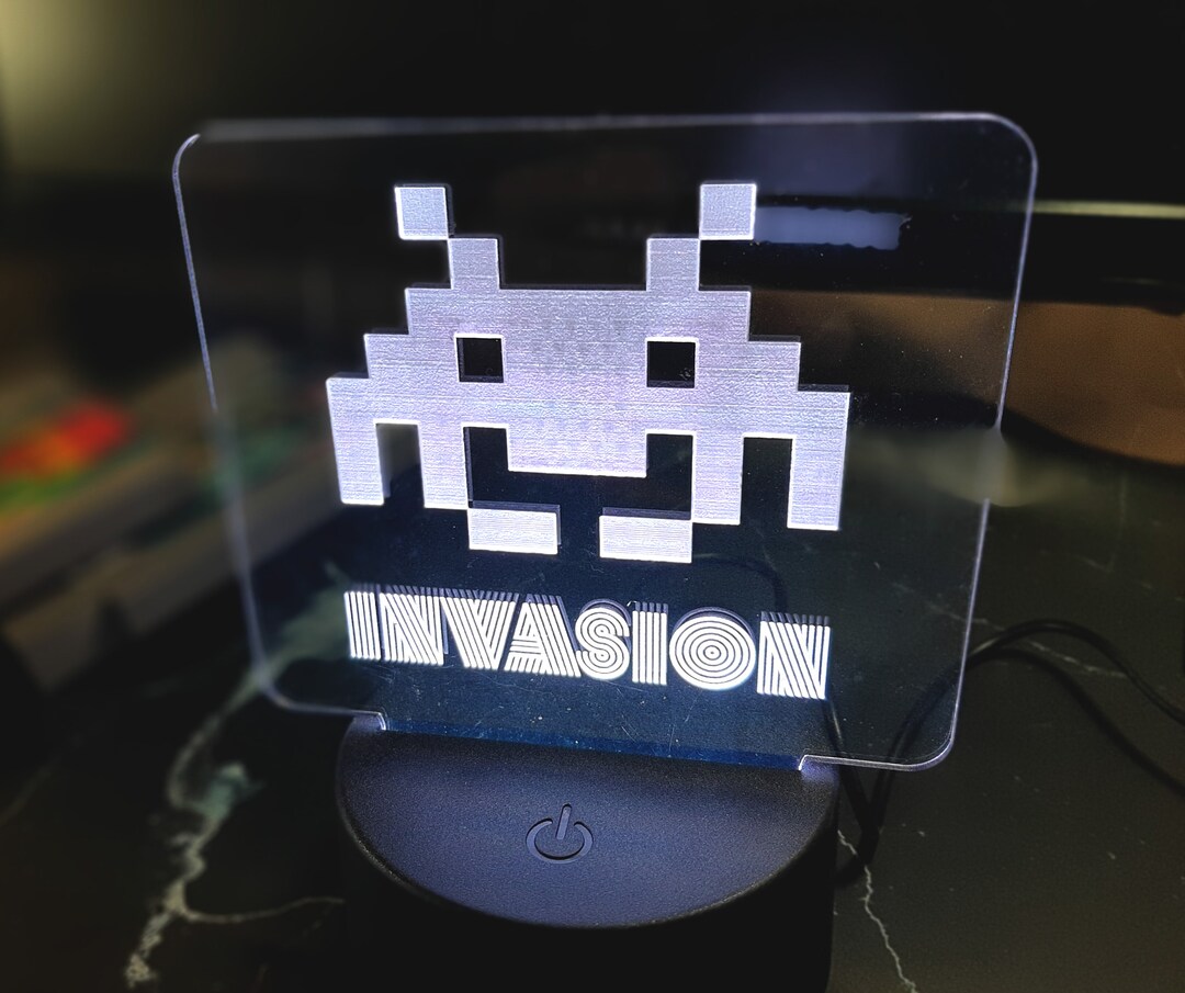 RETRO Gaming LED Desk Light INVASION, Alien Space Invaders, Arcade ...