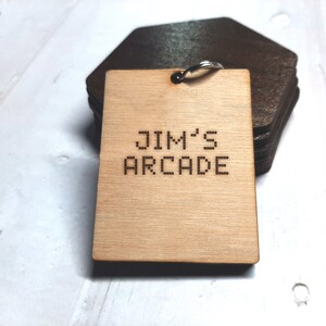 INSERT COIN - Retro Arcade Keychain 80s 90s Nostalgia Coin Op Gamer ...