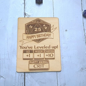 Birthday Card - Happy Birthday! You've Leveled Up! Level up Stats ...