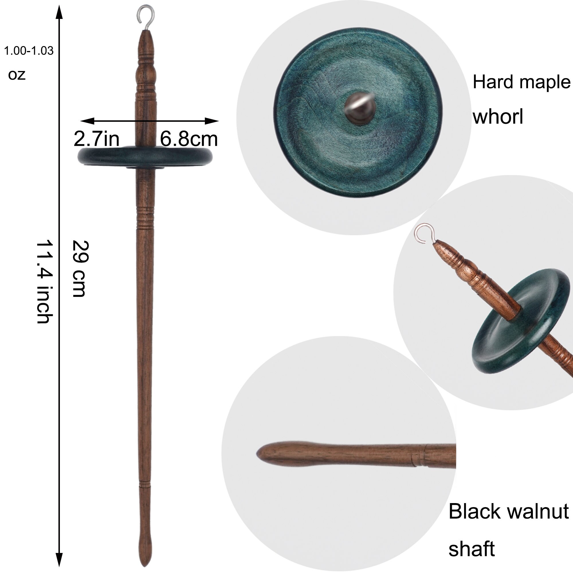2.7 Drop Spindle Kit With Tutorial weaving Spinning Wheels for ...