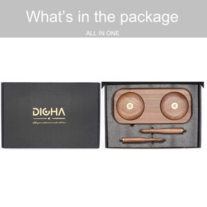 DICHA Black Walnut Double Wood Yarn Holder-advanced Metal Twirling ...