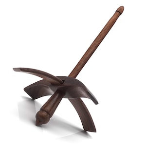 DICHA Black Walnut Turkish Spindle Kit With 2 Oz Wool Roving-weaving ...