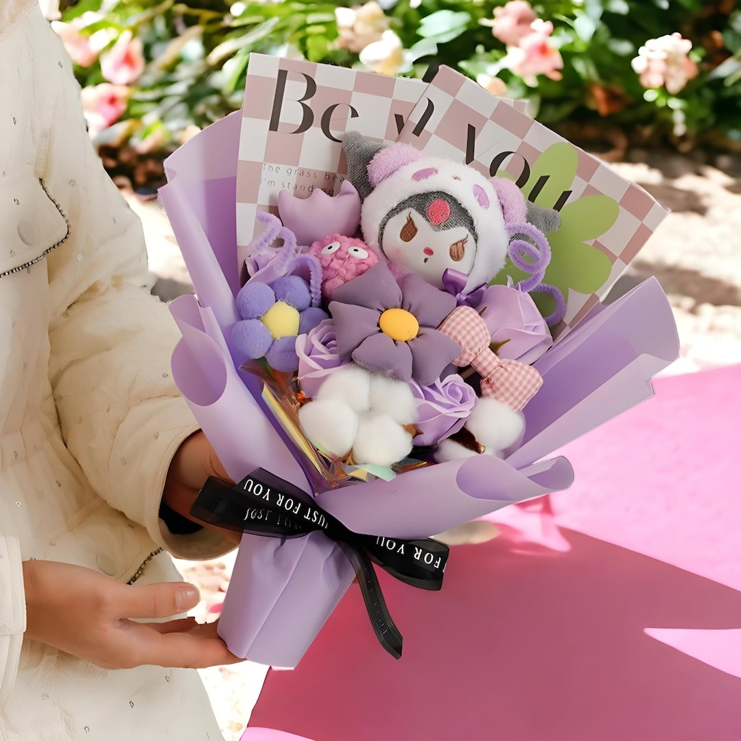 Cute Sanrio Kawaii Bouquet Hello Kitty Crochet Flowers Hello Kitty Gift ...