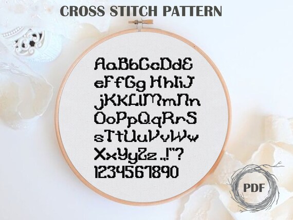 Easy Cross Stitch Alphabet Full Alphabet Cross Stitch Pattern | Etsy