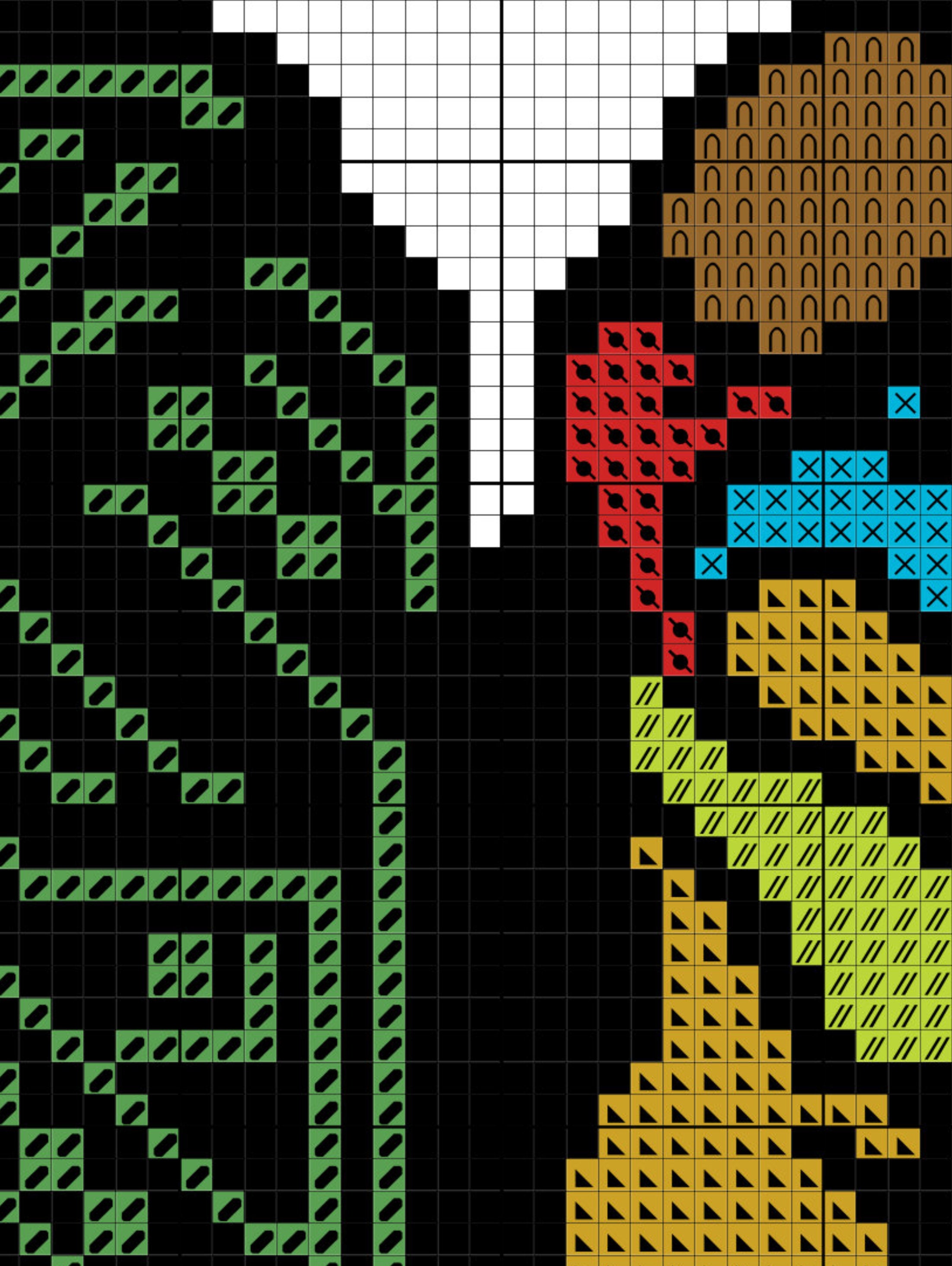 Brain Cross Stitch Pattern PDF, Microchip Brain Modern Cross Stitch ...