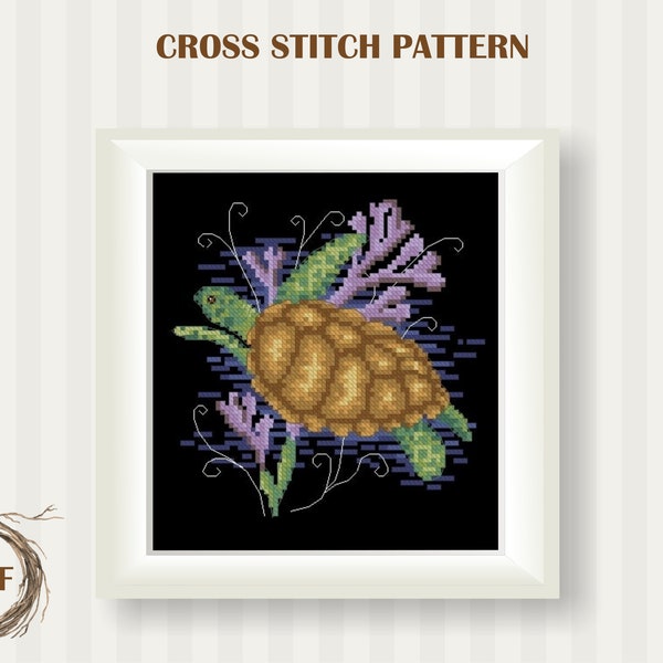 Turtle Cross Stitch - Etsy