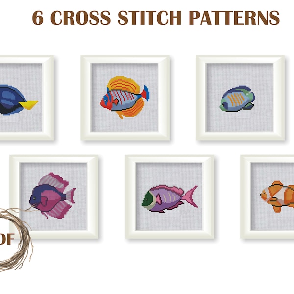 Fish Cross Stitch - Etsy