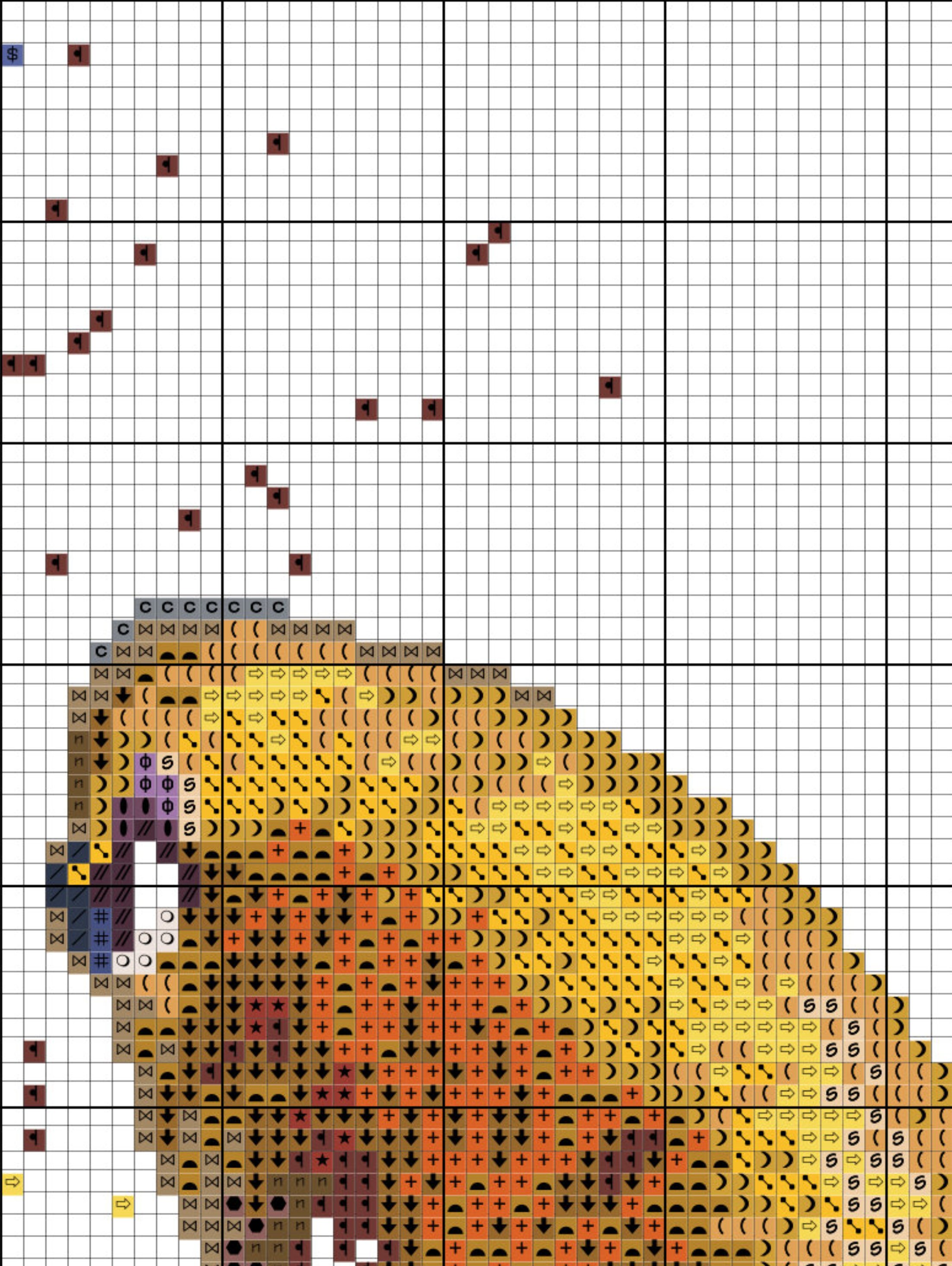 Two Colorful Fish Cross Stitch Pattern PDF Bright Fish - Etsy