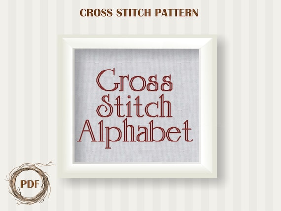 Easy Alphabet Cross Stitch Pattern PDF Basic Font Counted - Etsy