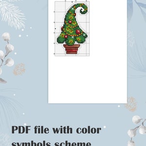 Set of 4 Mini Christmas Trees Cross Stitch Pattern PDF Modern - Etsy