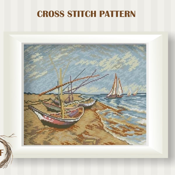 Cross Stitch Boat - Etsy
