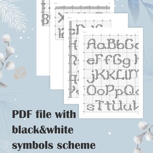 Easy Cross Stitch Alphabet, Full Alphabet Cross Stitch Pattern PDF ...