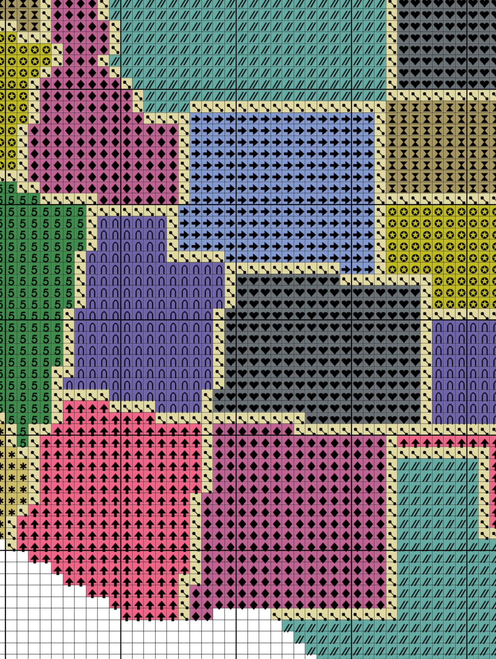 USA Map Cross Stitch Pattern PDF States of America Map Cross - Etsy