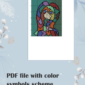 Cubism Art by Picasso Cross Stitch Pattern PDF, Miniature Art Counted ...