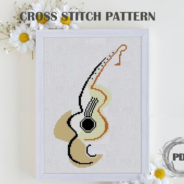 Guitar Cross Stitch - Etsy