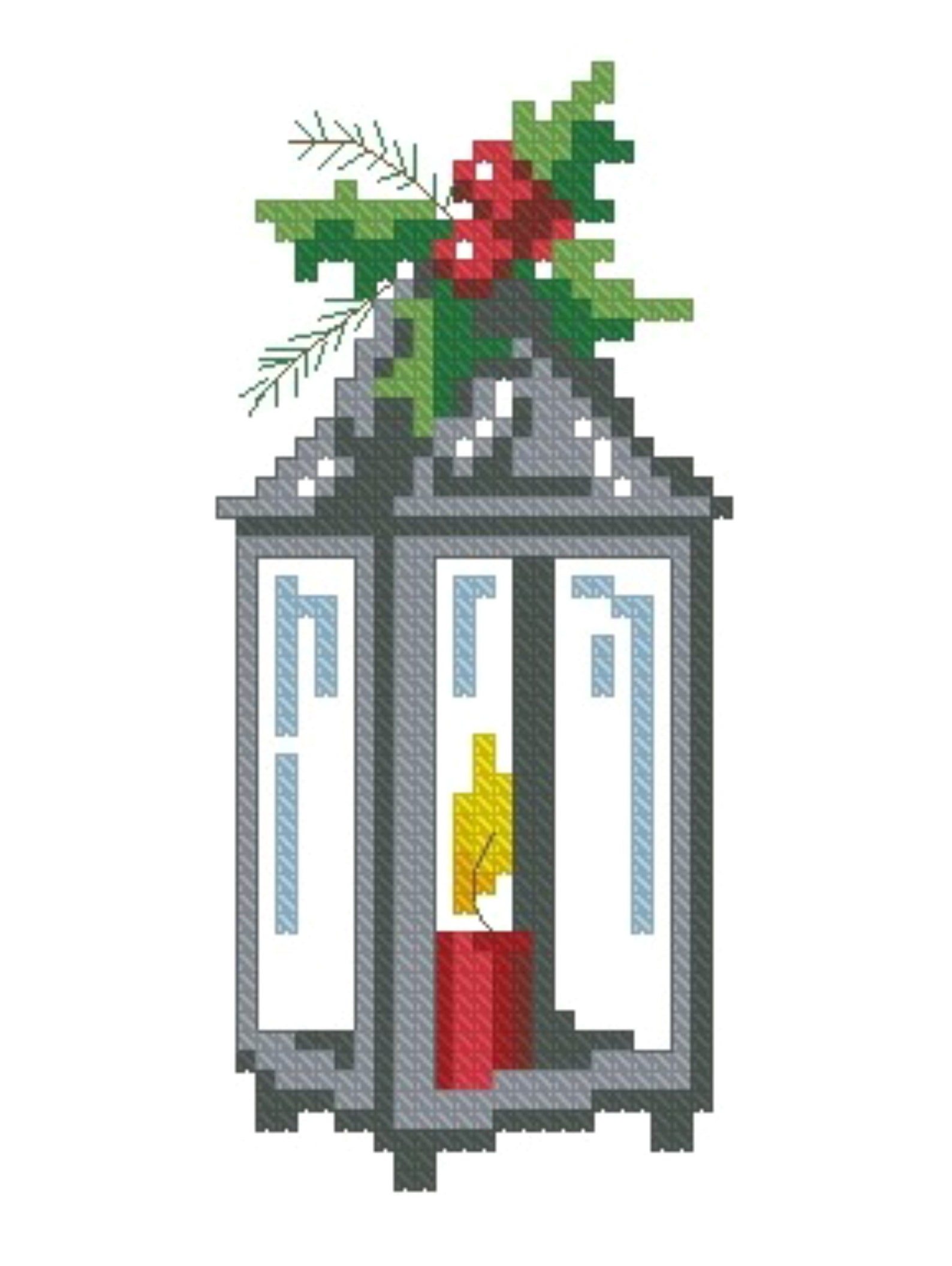 Christmas Lanterns Set of 5 Cross Stitch Pattern PDF, Lantern Counted ...