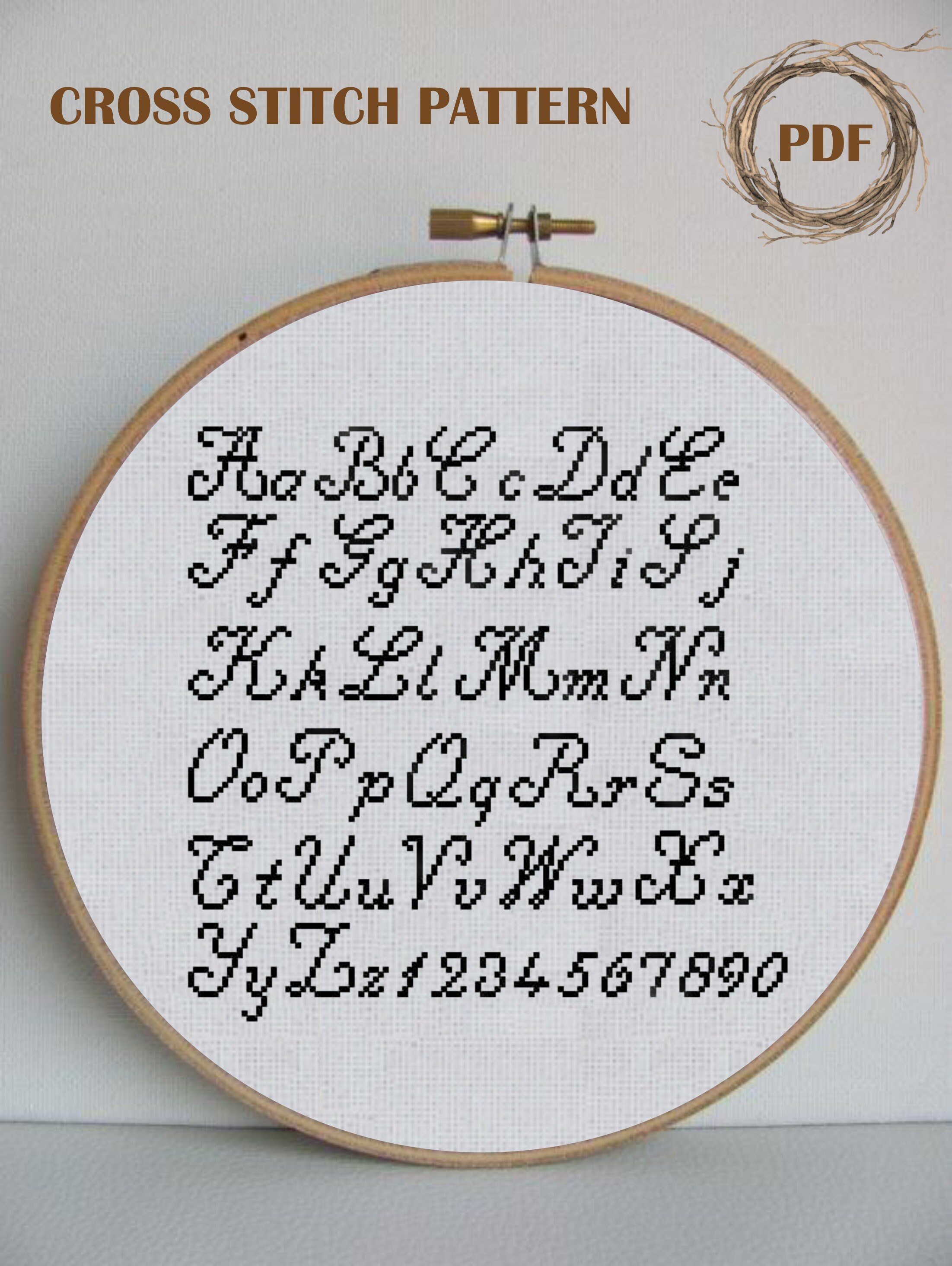Cross Stitch Alphabet Pattern PDF, Full Alphabet Cross Stitch ...