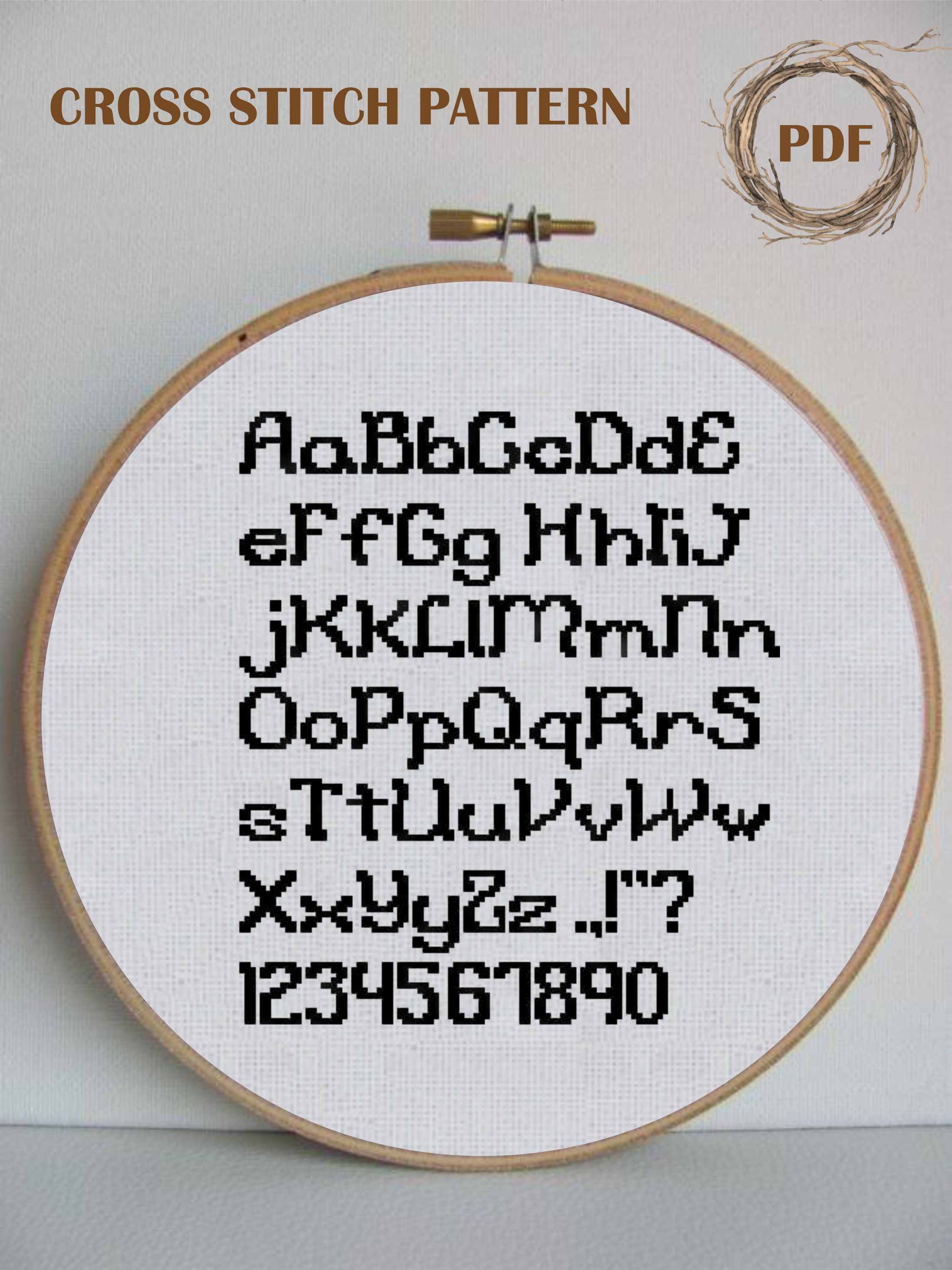 Easy Cross Stitch Alphabet Full Alphabet Cross Stitch Pattern | Etsy