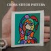 Cubism Art by Picasso Cross Stitch Pattern PDF, Miniature Art Counted ...