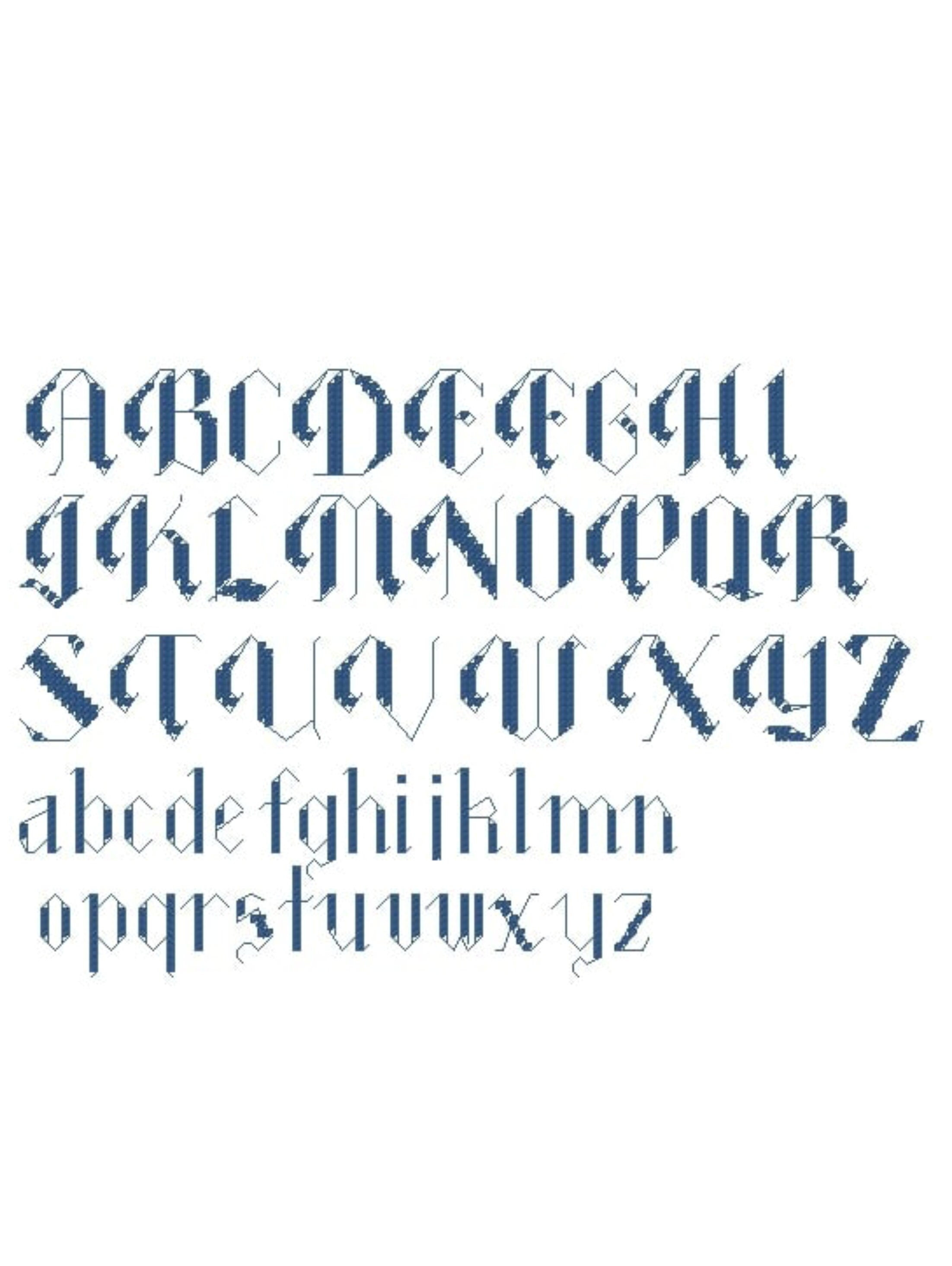 Vintage Alphabet Cross Stitch Pattern PDF, Alphabet Sampler Counted ...