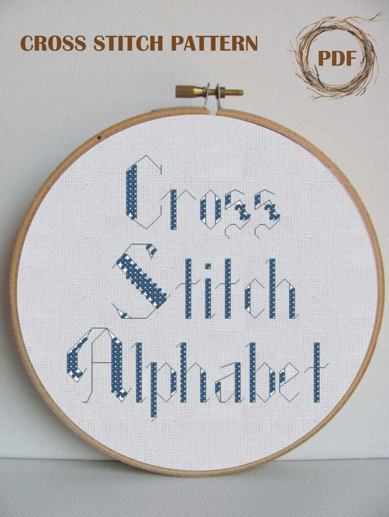 Vintage Alphabet Cross Stitch Pattern PDF, Alphabet Sampler Counted ...
