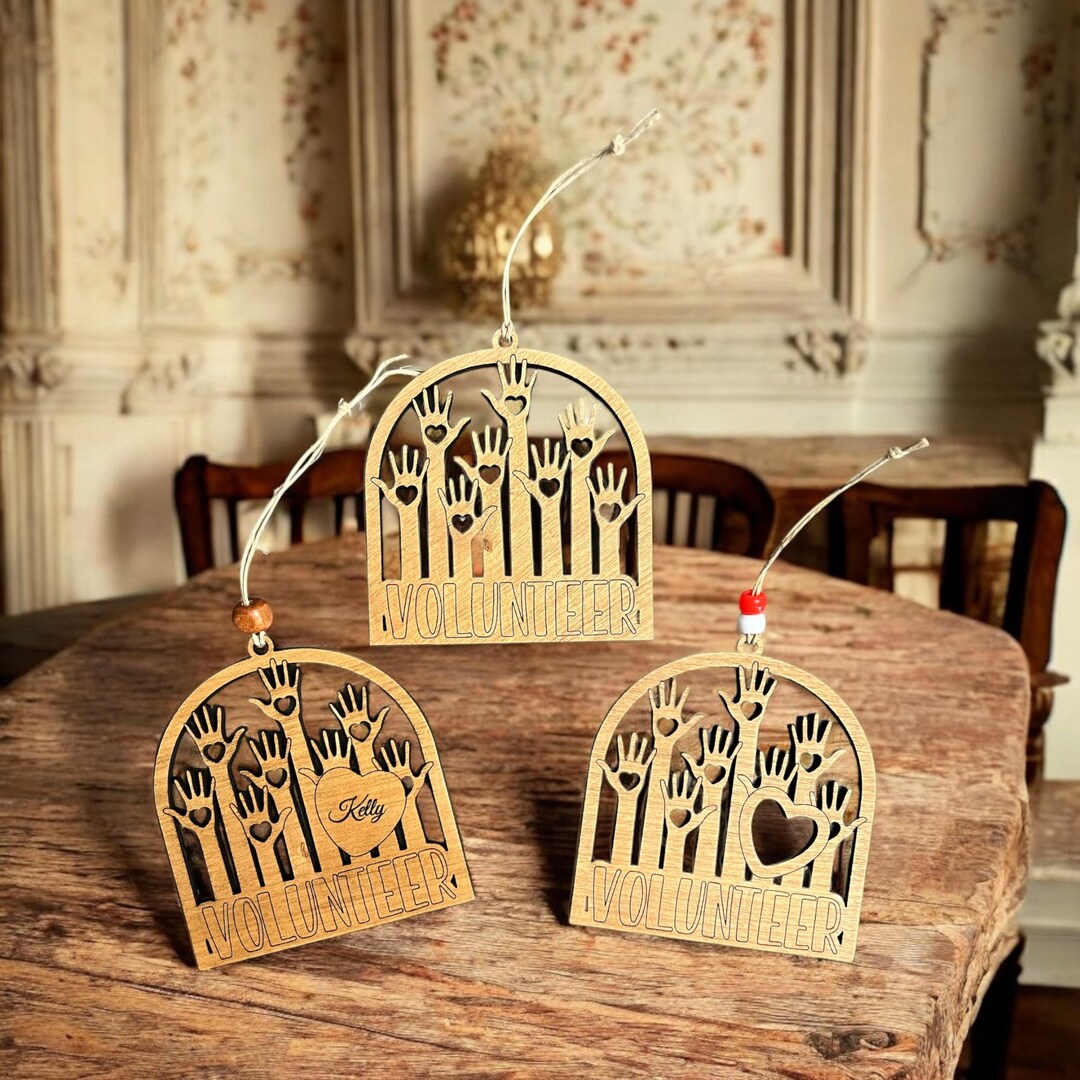 Hands of Service | Day of Service | Volunteer| Wood Ornament | Team ...
