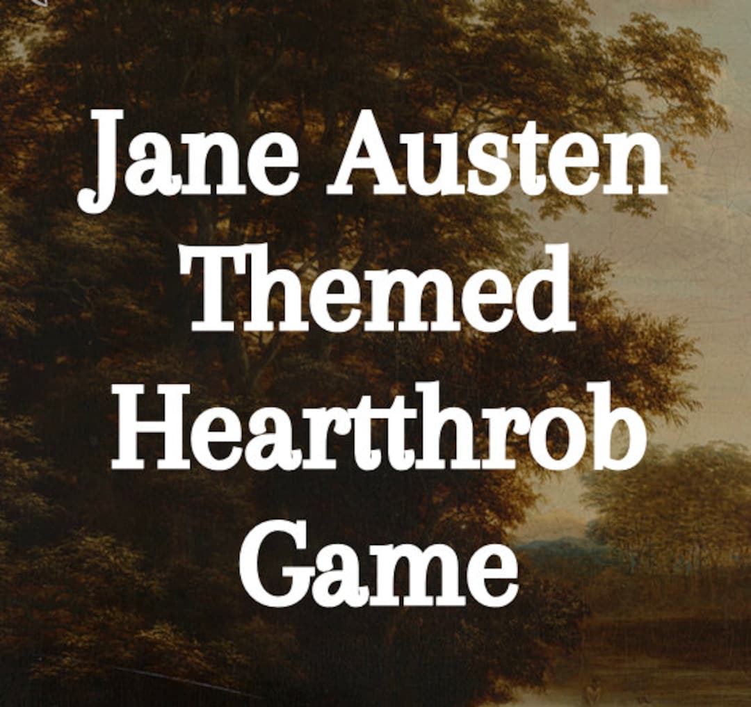 Jane Austen Themed Heartthrob Game PDF - Etsy