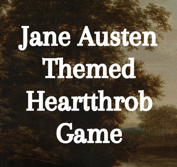 Jane Austen Themed Heartthrob Game PDF - Etsy