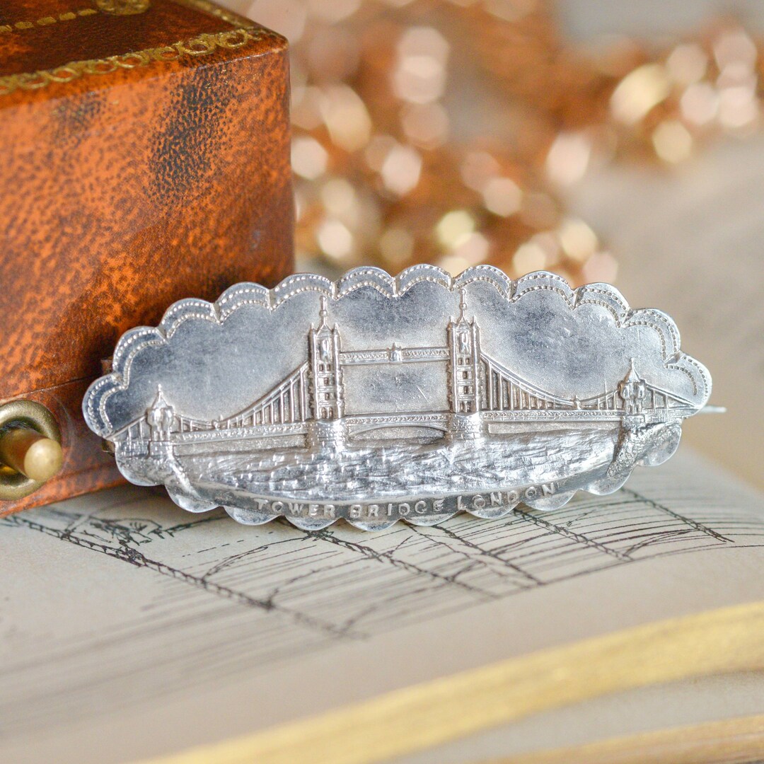 Victorian “tower Bridge” Brooch in Sterling Silver, Antique C1890s ...